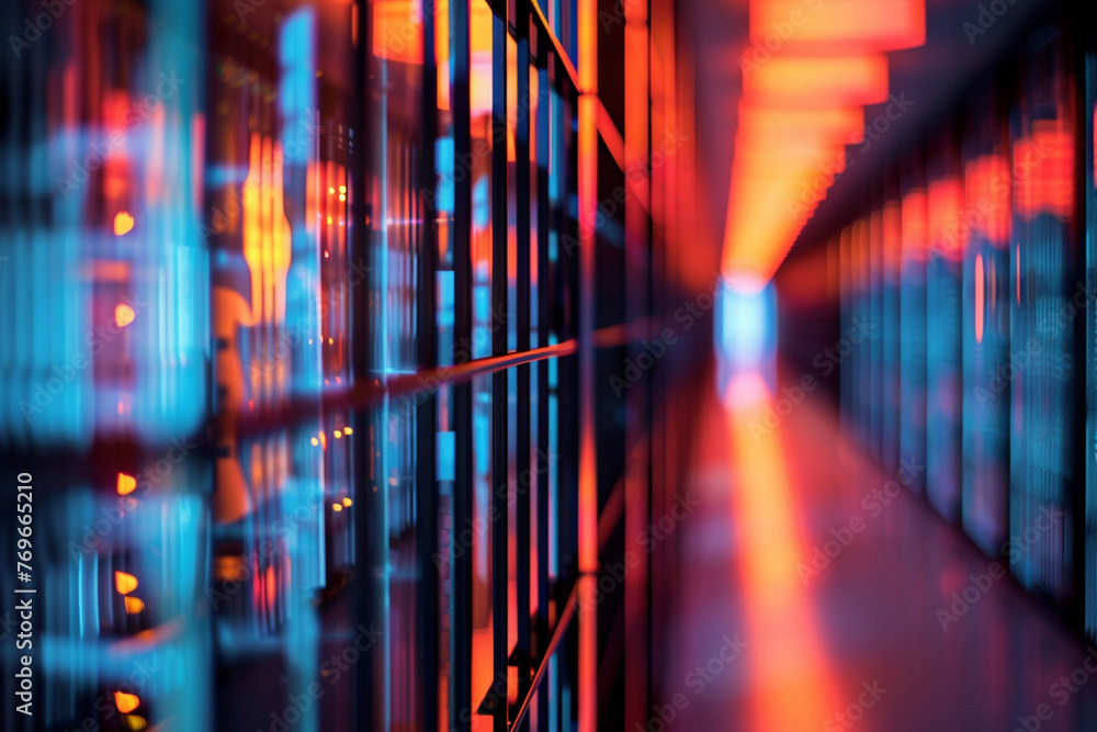 abstract composition of the sleek contours and geometric shapes of ...