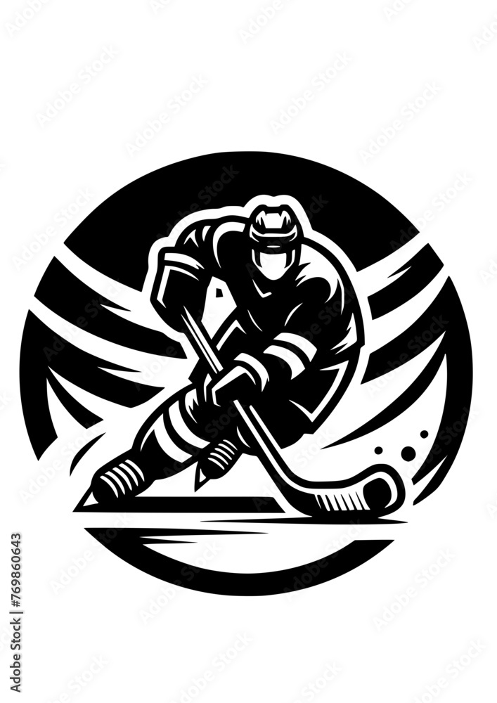Hockey player SVG File, Hockey svg, Hockey silhouette, clipart, png ...