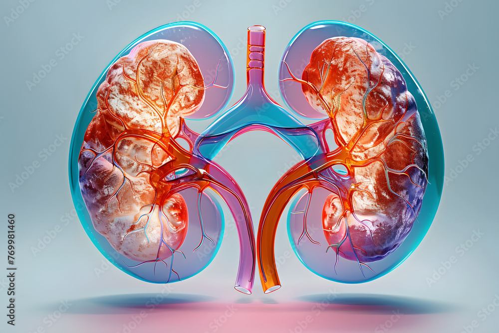 Human kidneys anatomy, structure, physiology, cross-section, Medical ...