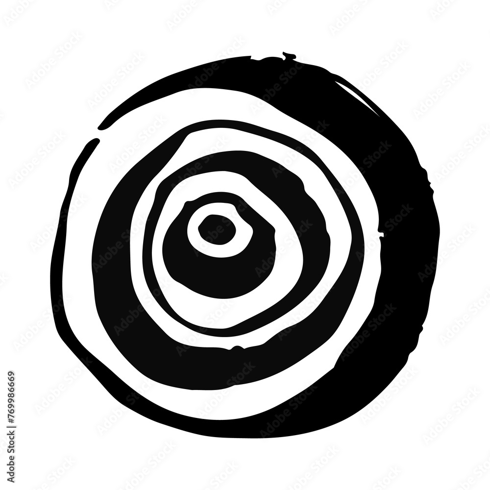 Onion drawing hand painted with ink brush. Png clipart isolated on ...