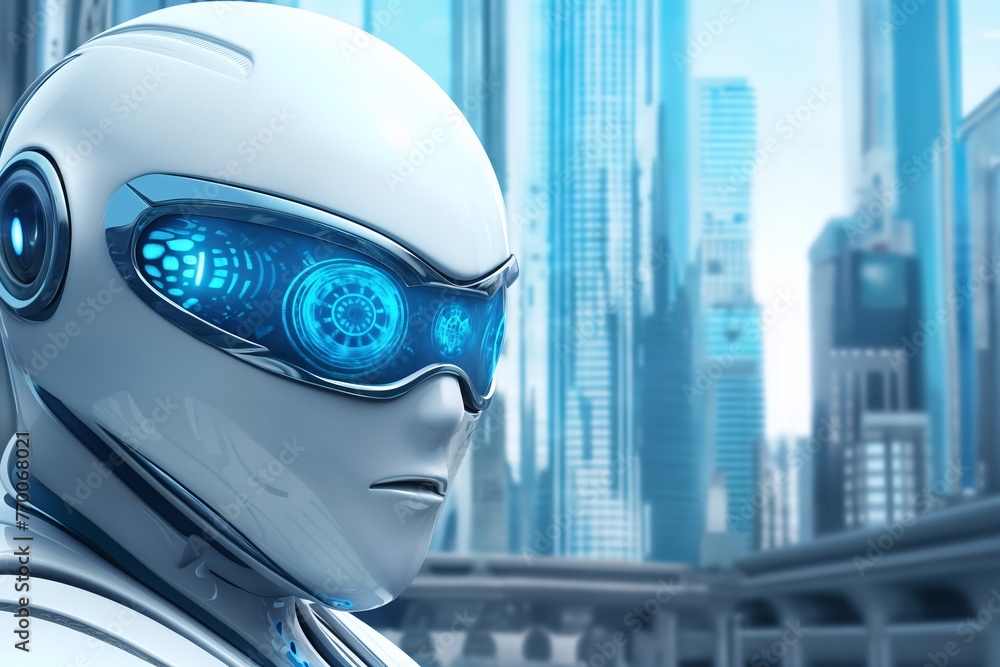 gynoid, a humanoid female android hybrid robot with a female face in a ...