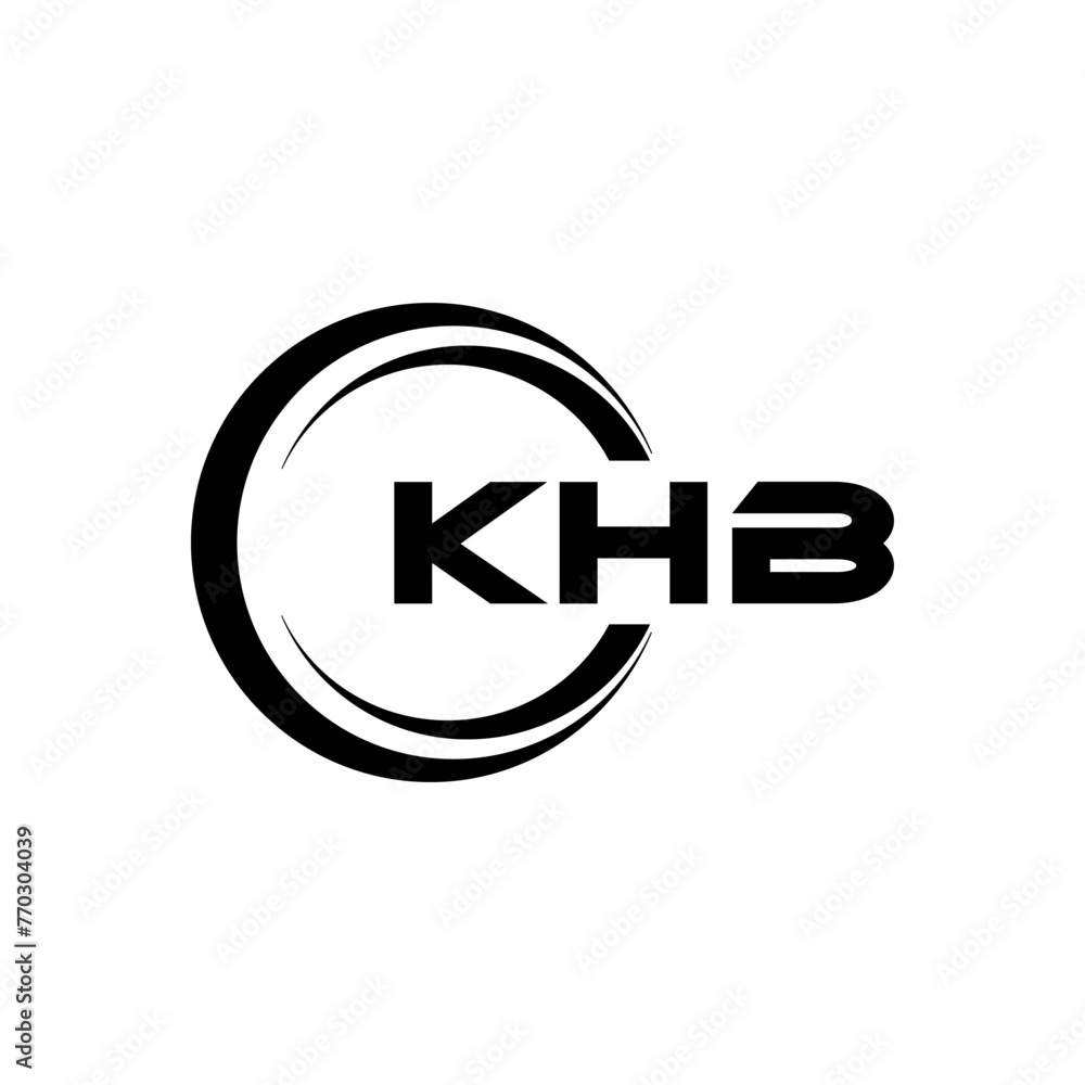 KHB letter logo design in illustration. Vector logo, calligraphy designs for logo, Poster ...