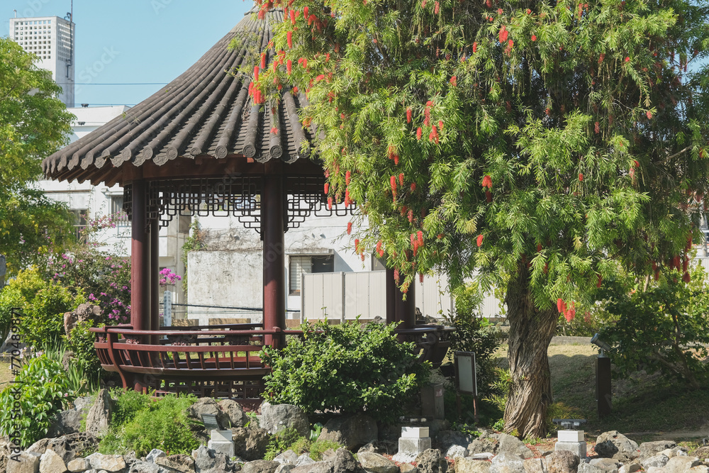 Fukushūen traditional Chinese garden in the Kume area of Naha, Okinawa ...