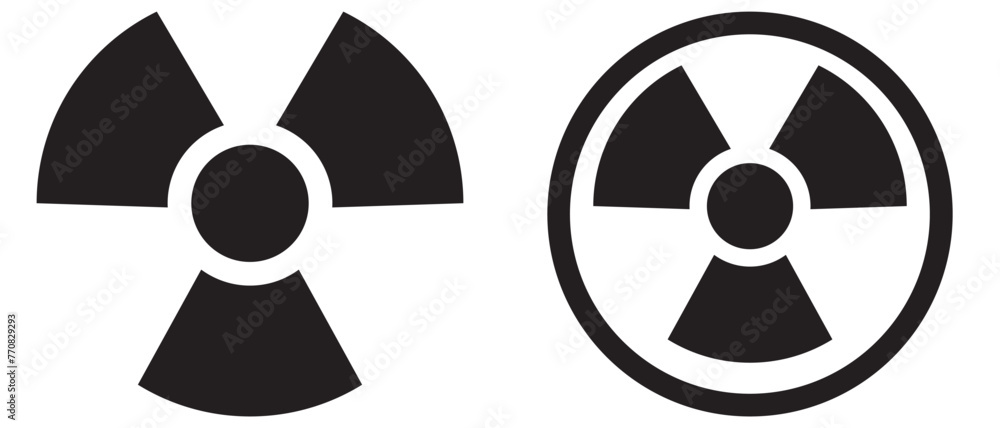 Nuclear Hazard Ionizing Radiation Danger X Rays Trefoil Warning Symbol ...