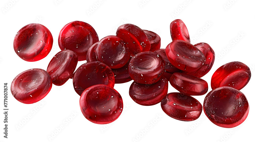 "Red Blood Cells (RBCs) PNG: Isolated Cells on White | Transparent ...