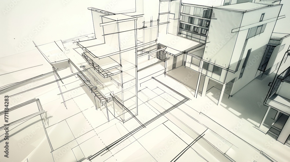 house architectural design drawing Stock Illustration | Adobe Stock