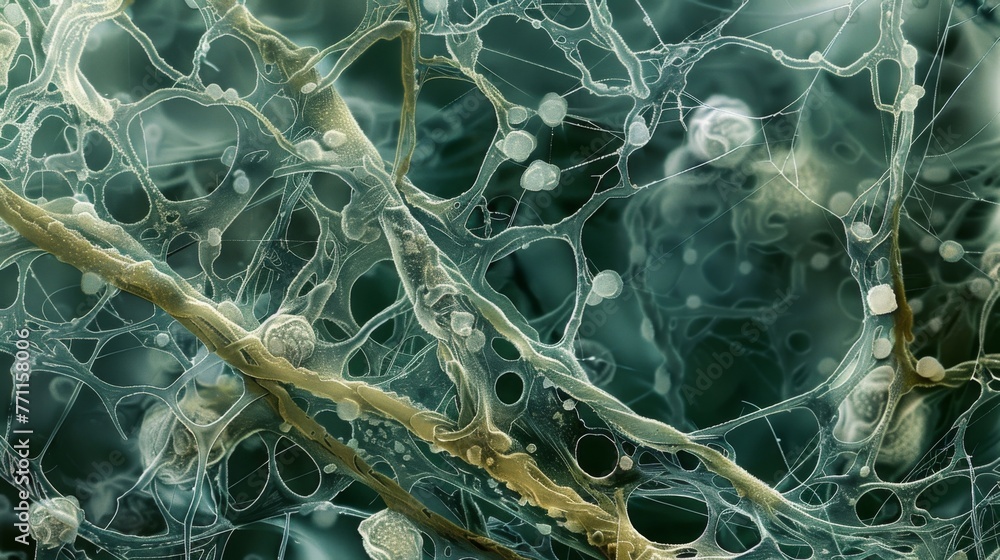 A thick layer of biofilm covers the surface of a medical instrument ...