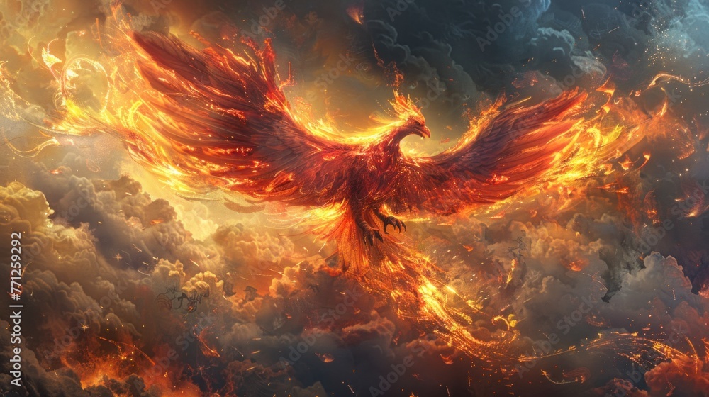 Phoenix, Fantasy scenery, Rebirth, Concept art, Illustration ...