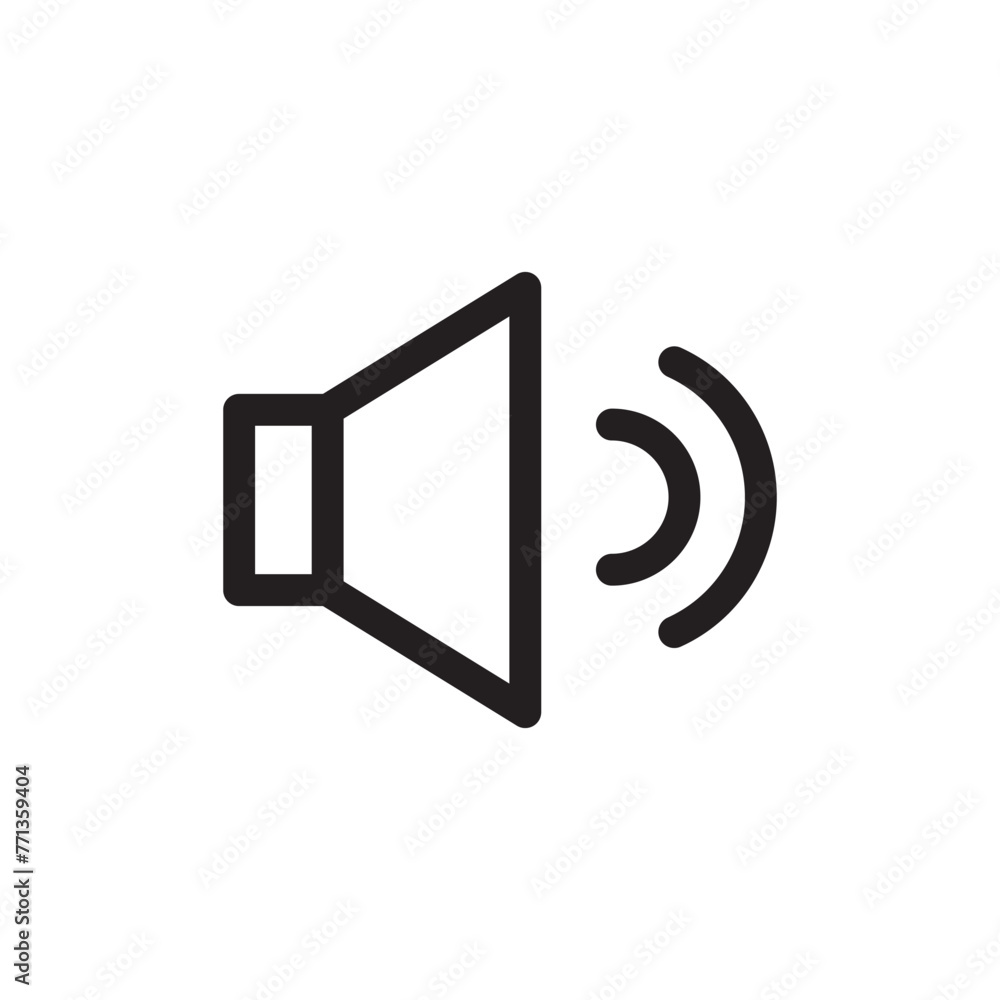 Mute vector icon. Sound off flat sign design. No sound symbol pictogram ...