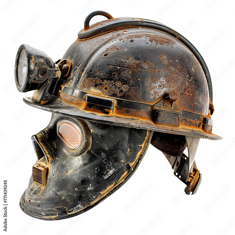 Mining helmet, transparent background, isolated image, generative AI ...