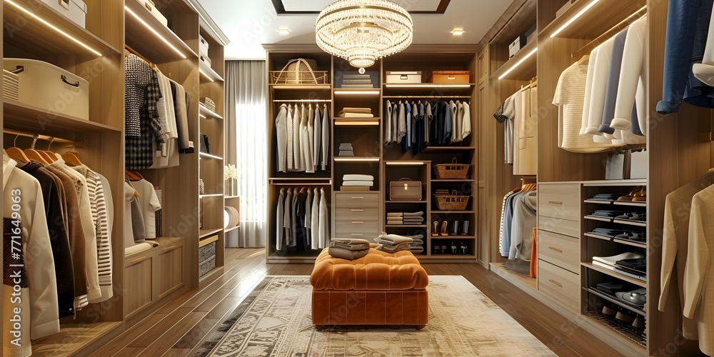 Modern luxury stylish white walk in closet feminine dressing room ...