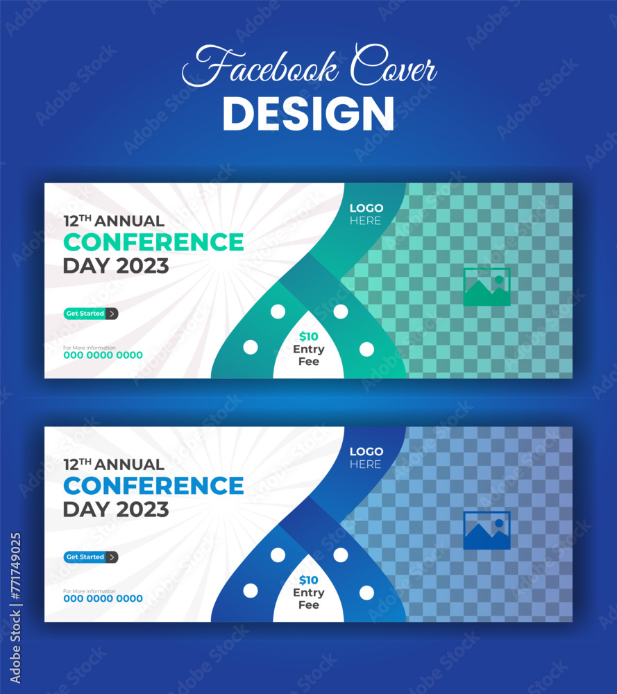 Annual Conference Facebook Cover Page Design With Exceptional Layout ...