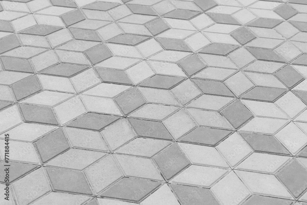 Light Grey Paving Stone Floor Tile Pattern Abstract Stars Street City ...