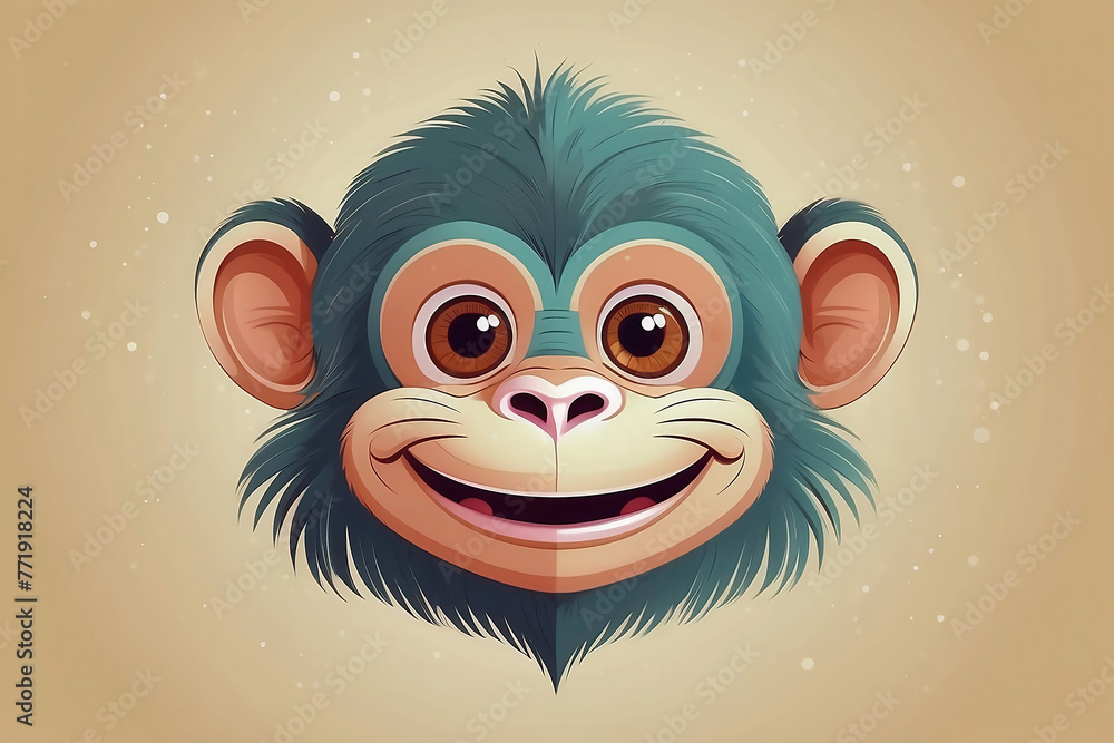 cartoon monkey, childrens book monkey, primate, ape, chimpanzee ...