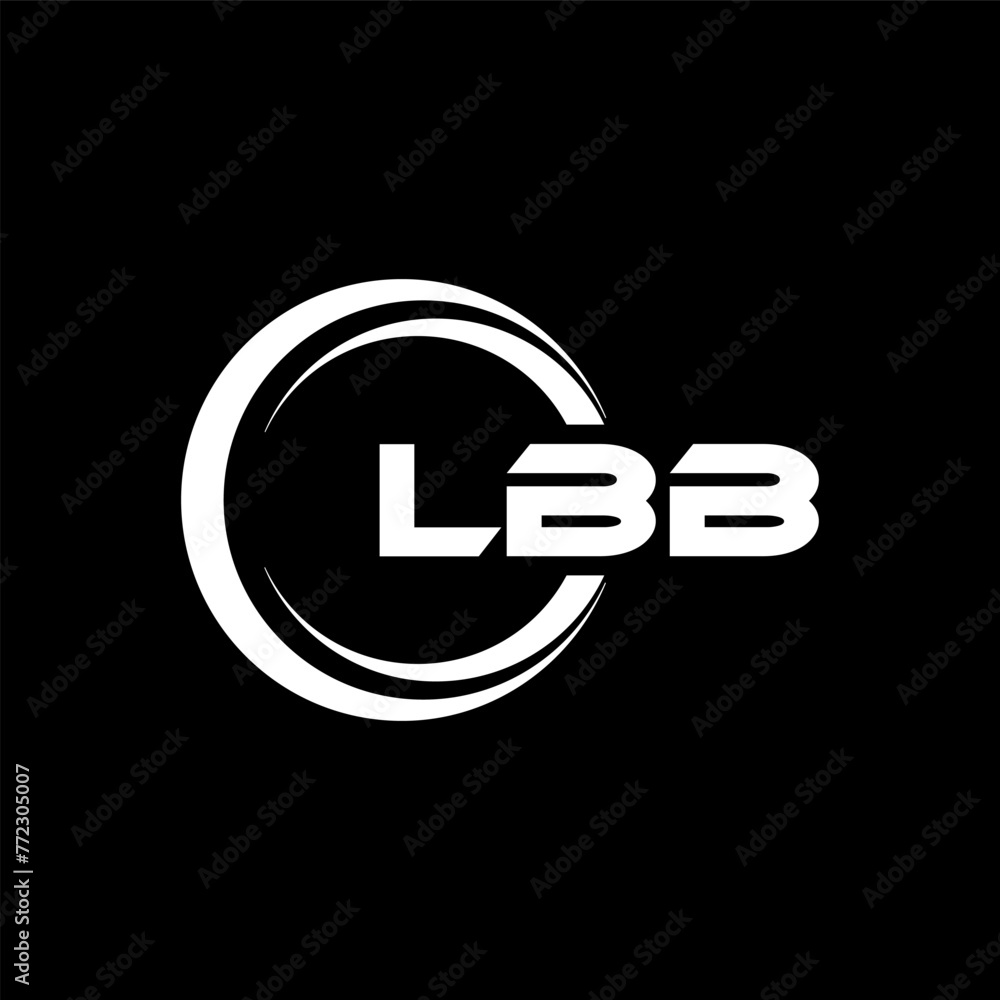 LBB letter logo design in illustration. Vector logo, calligraphy ...