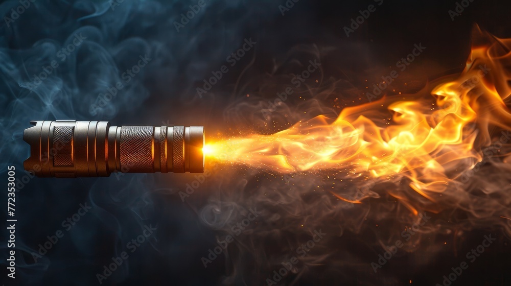 Hundreds of flashlights and flares on a transparent background. White ...