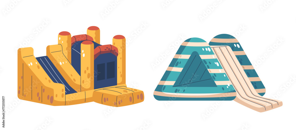 Inflatable Castle with Trampolines And Slides, Creating A Dynamic Play Space For Kids With ...