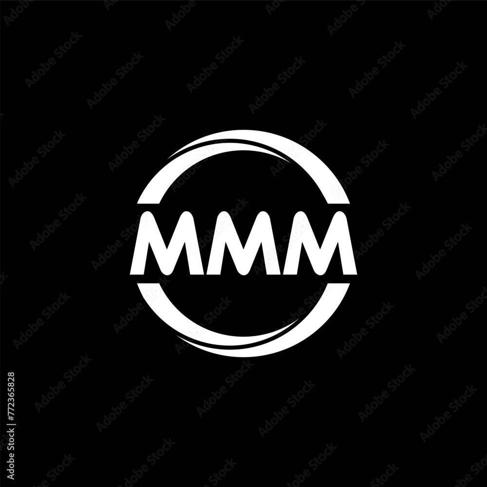 Vector de Stock MMM letter logo design in illustration. Vector logo ...