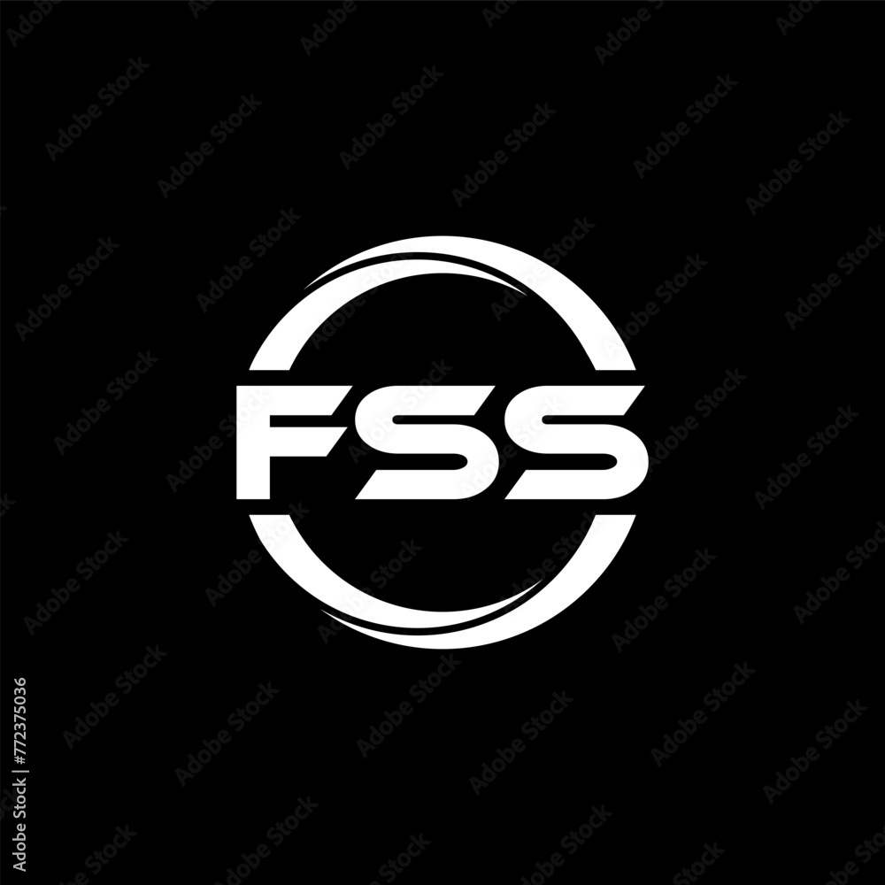 FSS letter logo design in illustration. Vector logo, calligraphy ...
