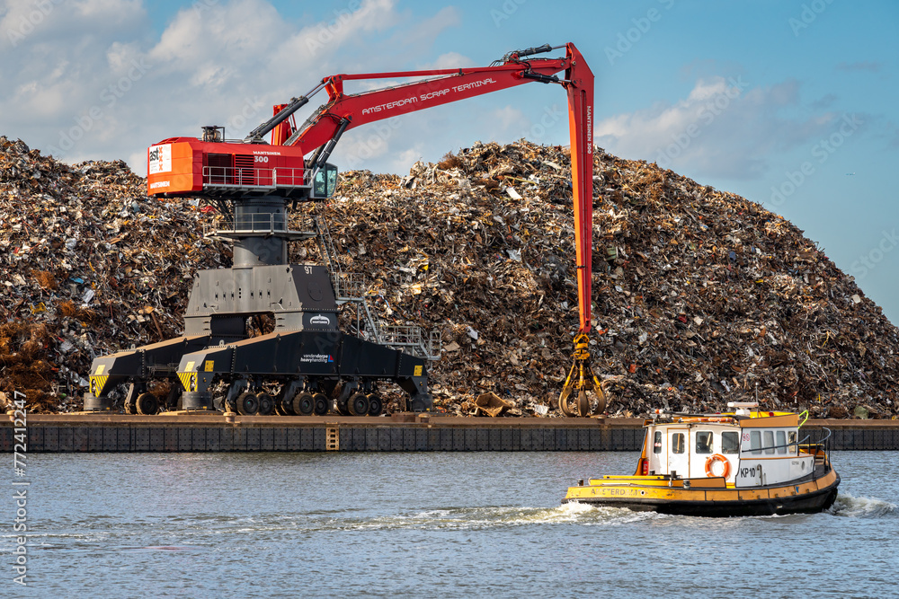 Amsterdam, The Netherlands, 29.03.2024, Amsterdam scrap terminal, metal ...