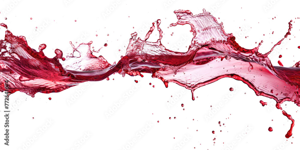 Red wine splash with drops isolated on transparent background, clipart ...