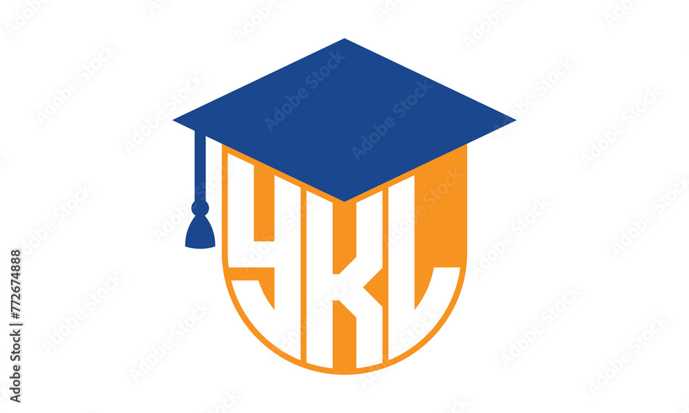 YKL initial letter academic logo design vector template. school college ...