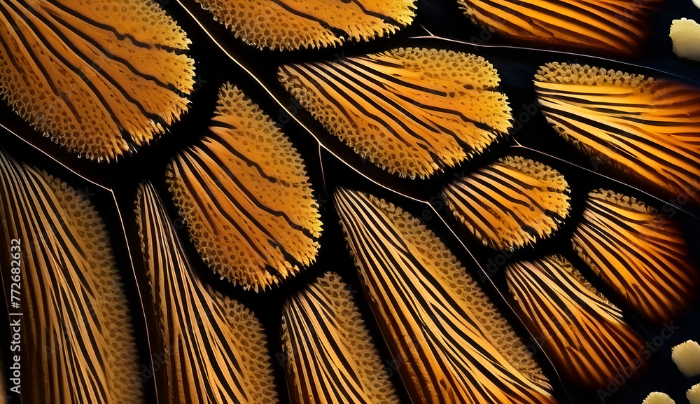 Stock-Illustration „The majestic skin of a monarch butterfly features ...