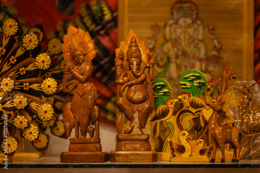 A handmade wooden idol of Lord Ganesh sounds like a beautiful tribute ...