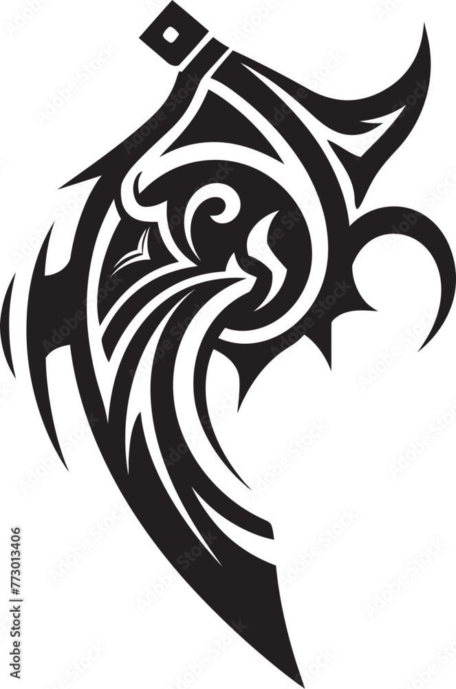 Warlocks Wrath Fantasy Axe Emblem Design Legendary Lumberer Iconic ...