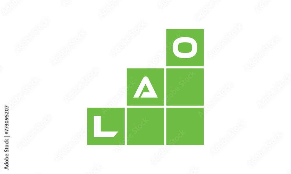 LAO initial letter financial logo design vector template. economics ...