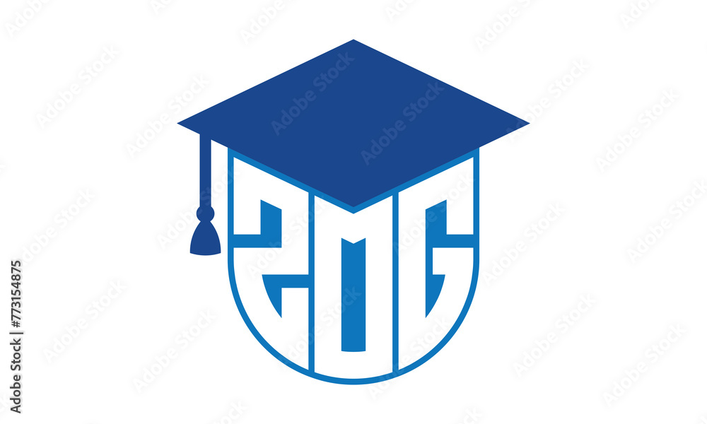 ZOG initial letter academic logo design vector template. school college ...
