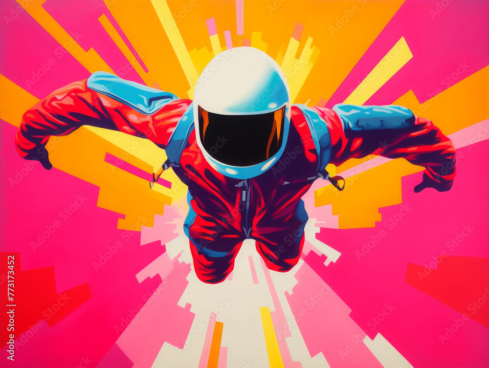 Illustration Stock Visualize the adrenaline of skydiving with ...