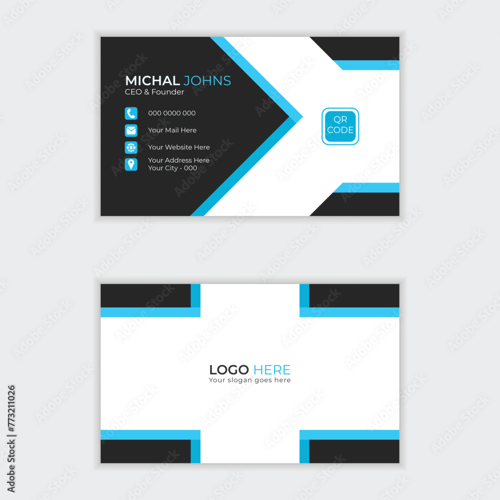 Modern professional minimal Creative And Clean Business Card Design ...
