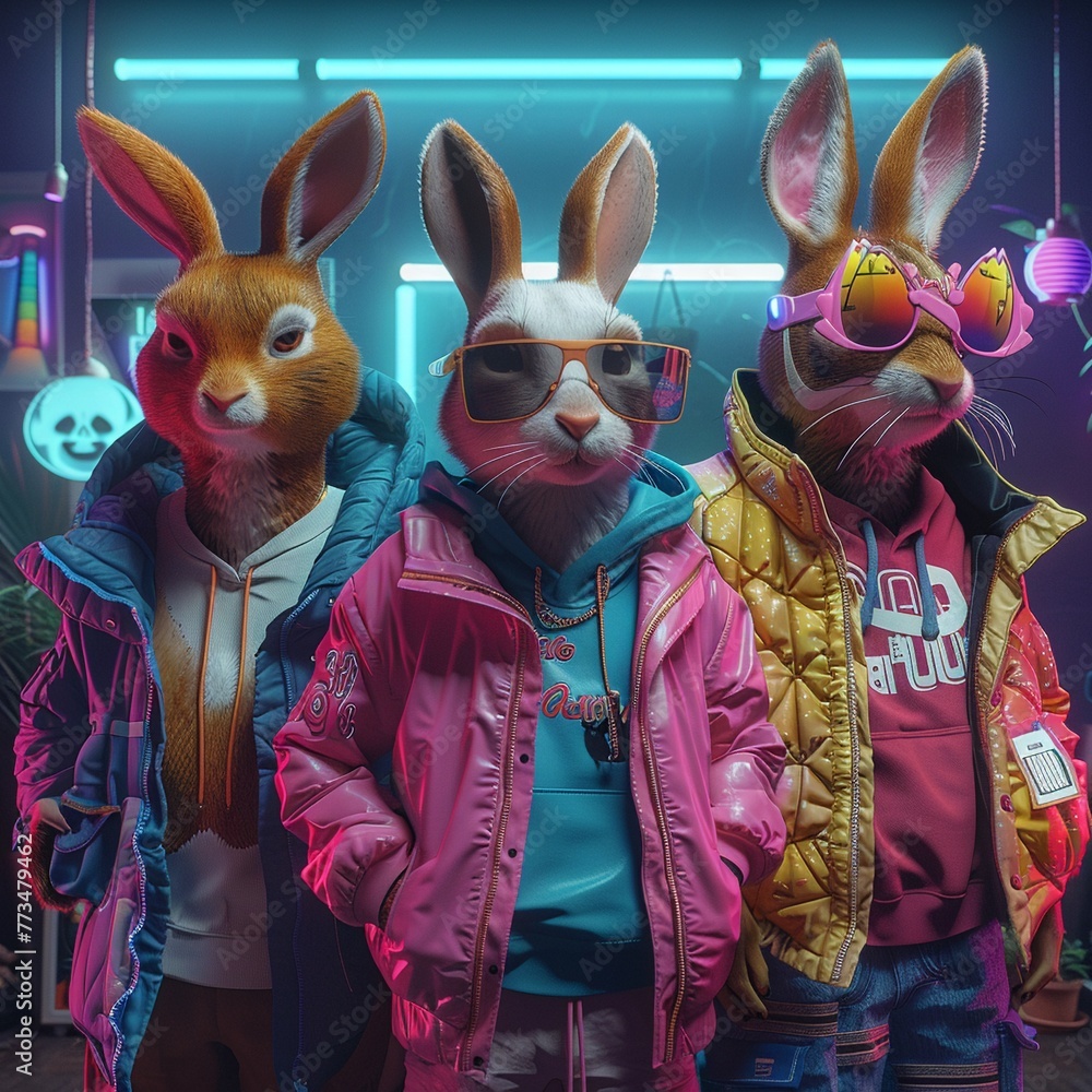 Animals and Influencers & Retro Active A digital artwork of famous ...