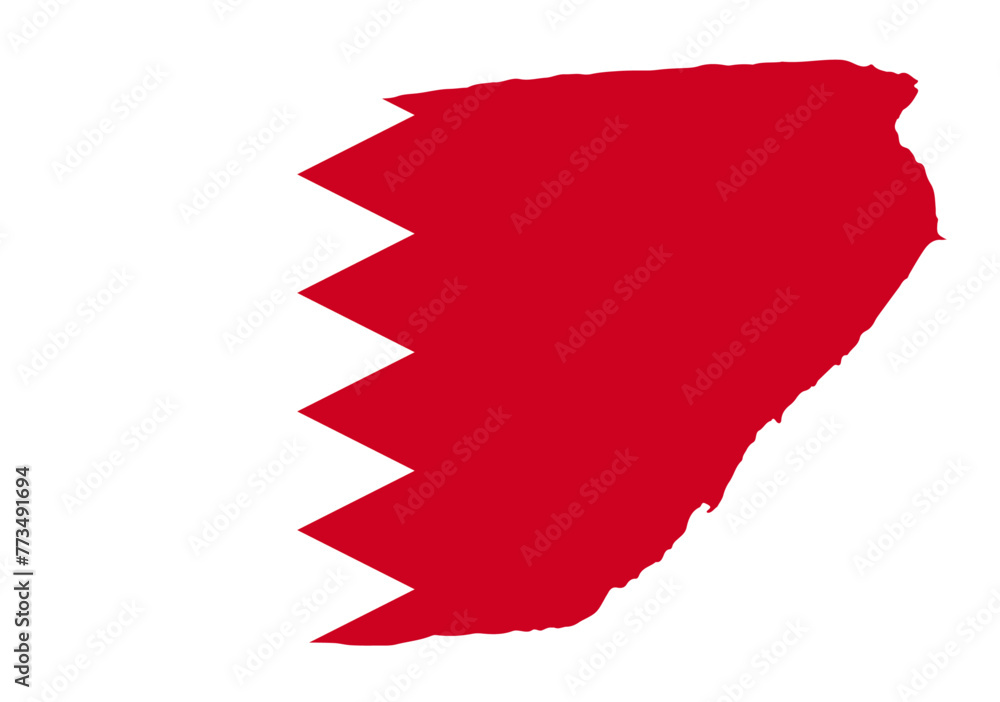 Bahrain flag with palette knife paint brush strokes grunge texture ...
