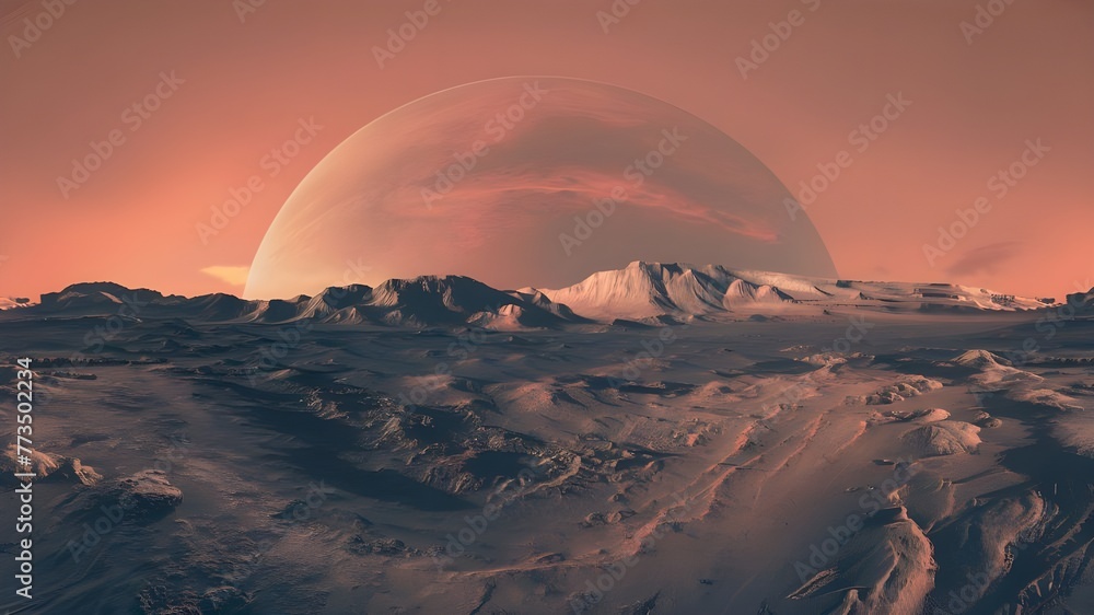 Mars HDRI Environment Map: Round Spherical Panorama in Equidistant ...