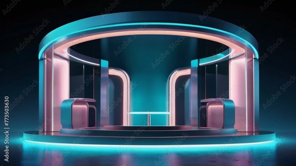 abstract neon glow color 4K moving seamless art loop background ...