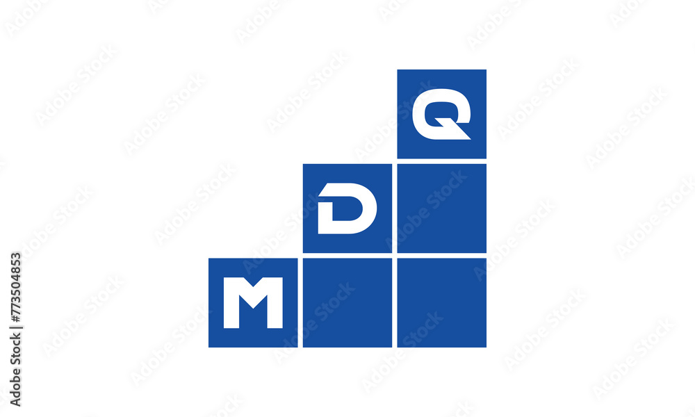MDQ initial letter financial logo design vector template. economics ...