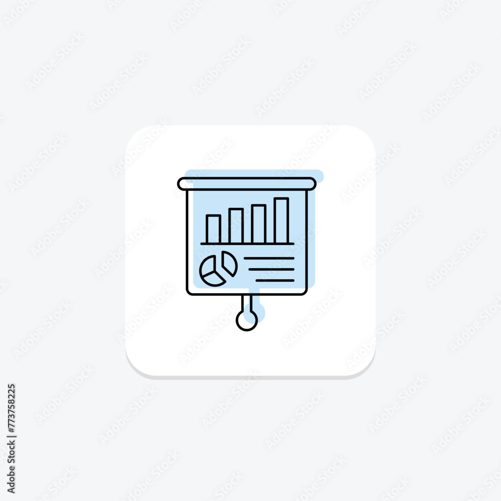 Wall Chart icon, chart, graph, data, information, editable vector ...