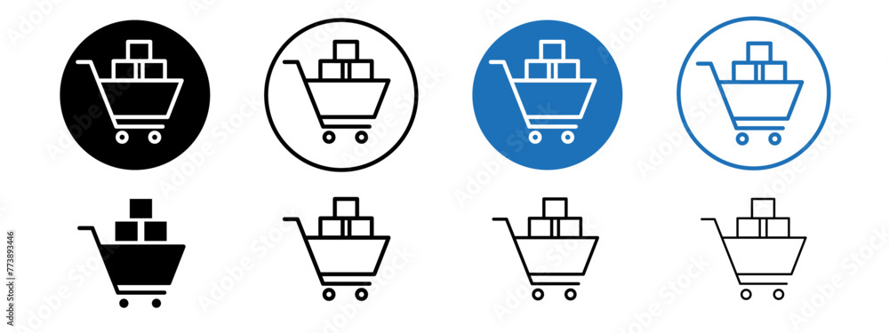 Versatile Shopping Cart Icons: Add to Cart Collection in Outline and ...