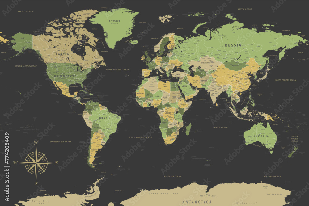 World Map - Highly Detailed Vector Map of the World. Ideally for the ...