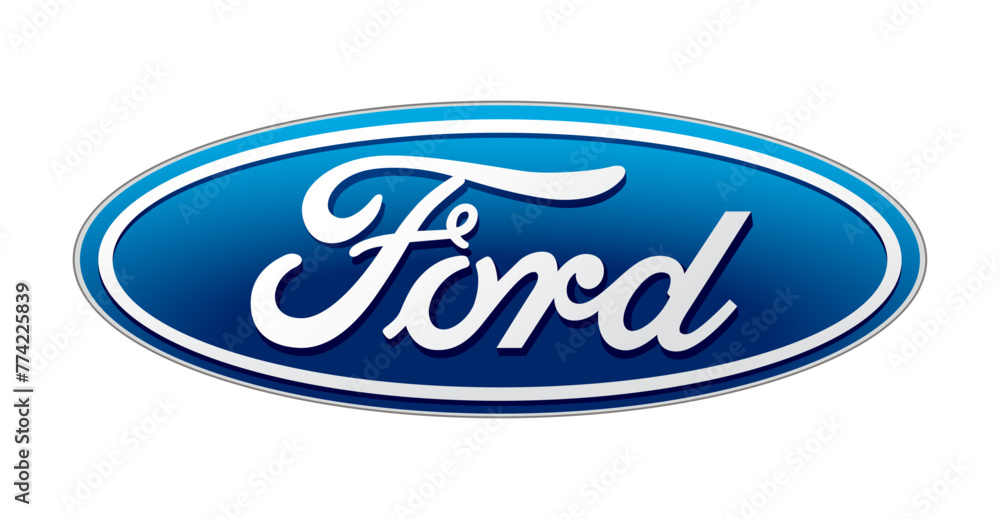 Ford logo on transparent background, vector illustration. Ford Motor ...
