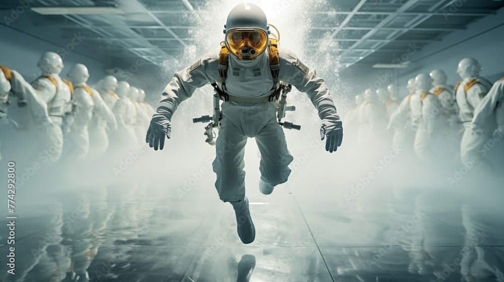 The crew undergoes space aviation training exercises to enhance their ...
