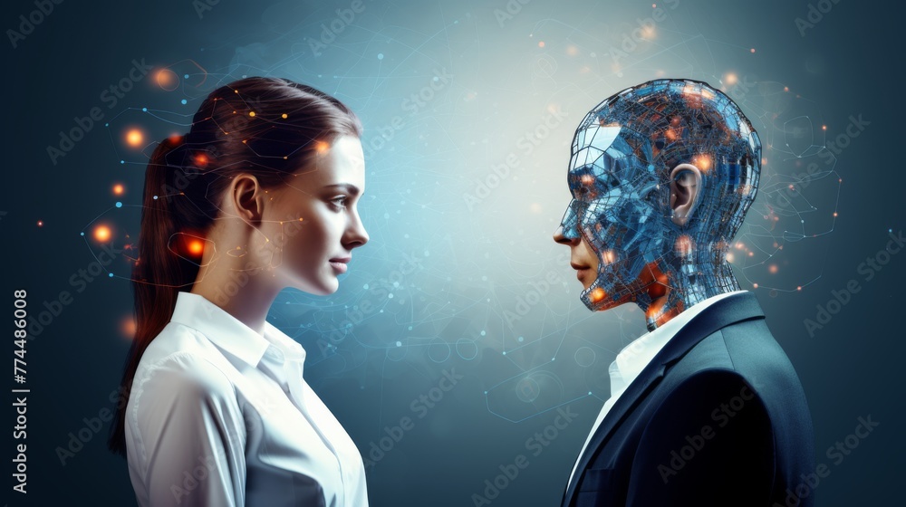 Enhancing Communication: Woman in Business Leveraging AI Technology for ...