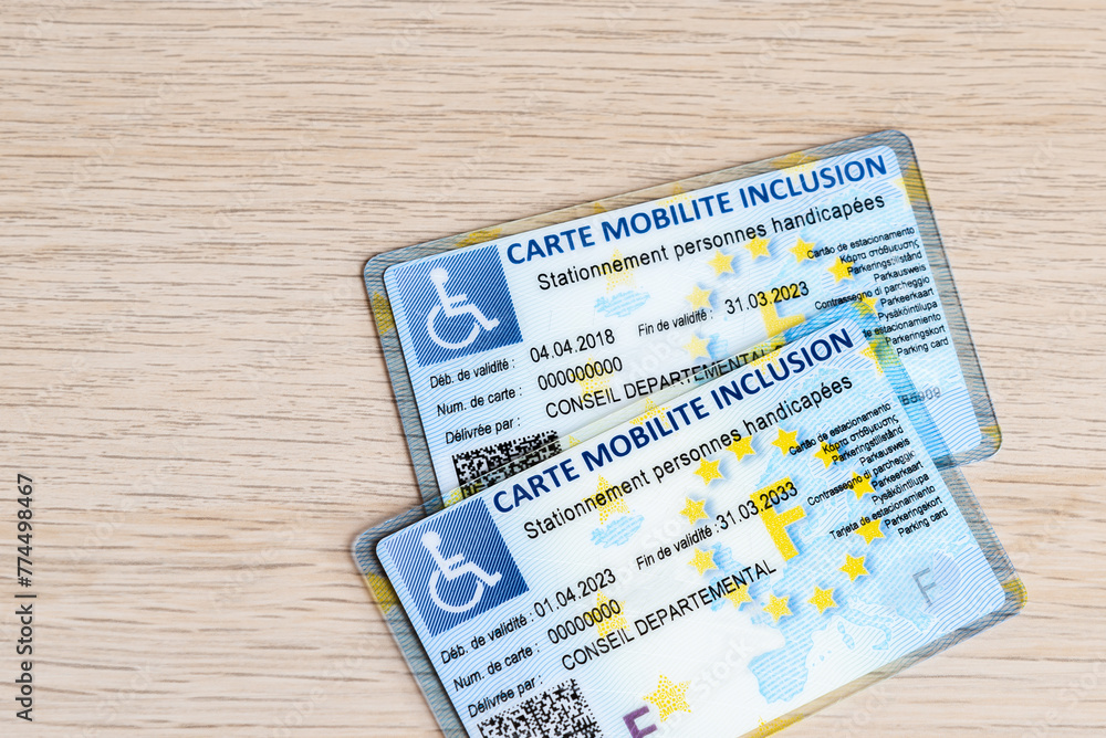 Carte mobilité inclusion stationnement personnes handicapées. Renouvellement d'une carte ...