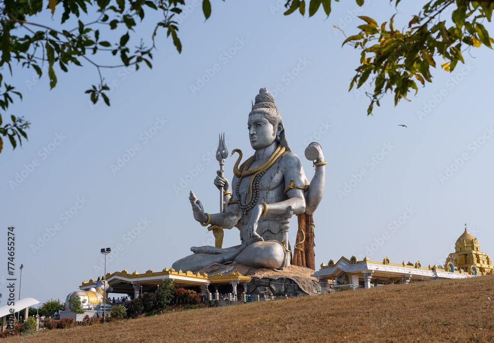the majestic Shiva statue in Murudeshwar,Karnataka. This iconic statue ...