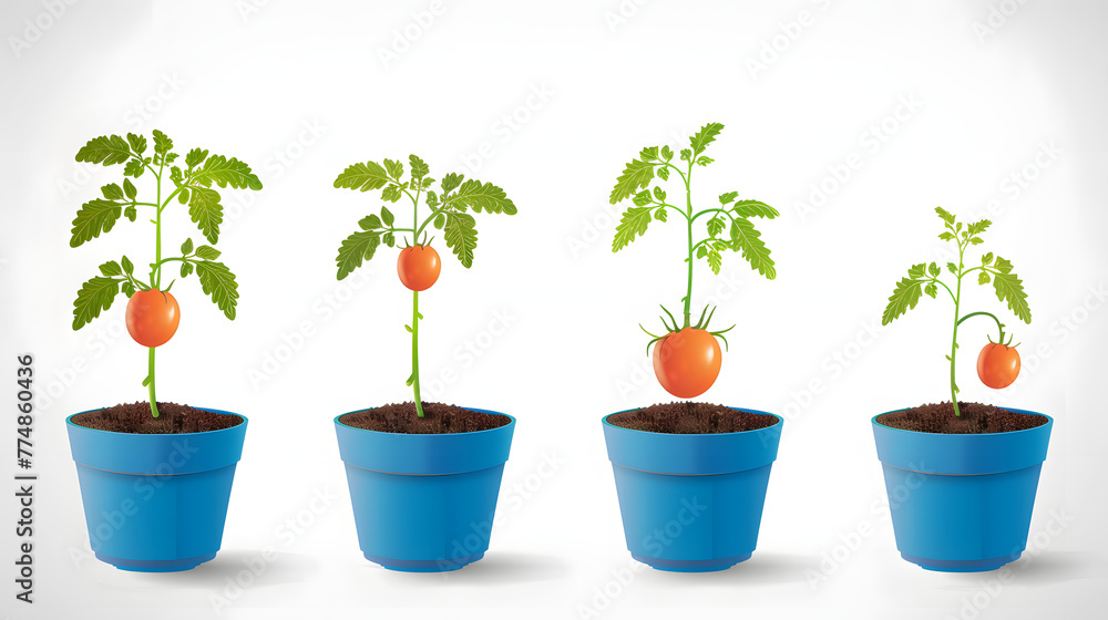 Gradual Growth Of Tomatoes Life Cycle Of A Tomato Plant Leaf Flower 3015