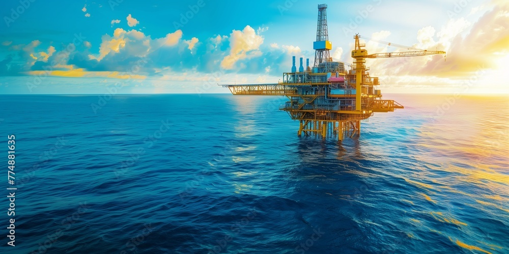 Offshore Gas Drilling Platform: High-precision directional drilling ...