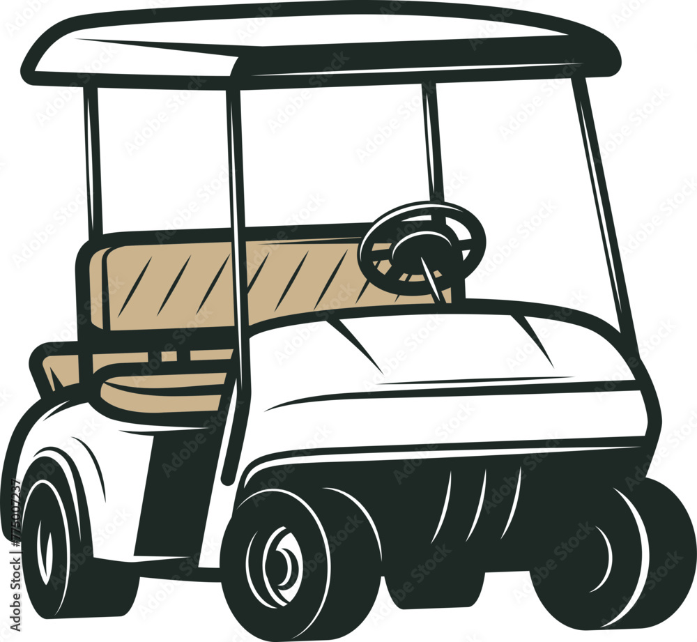 golf cart vector illustration isolated on transparent background Stock ...