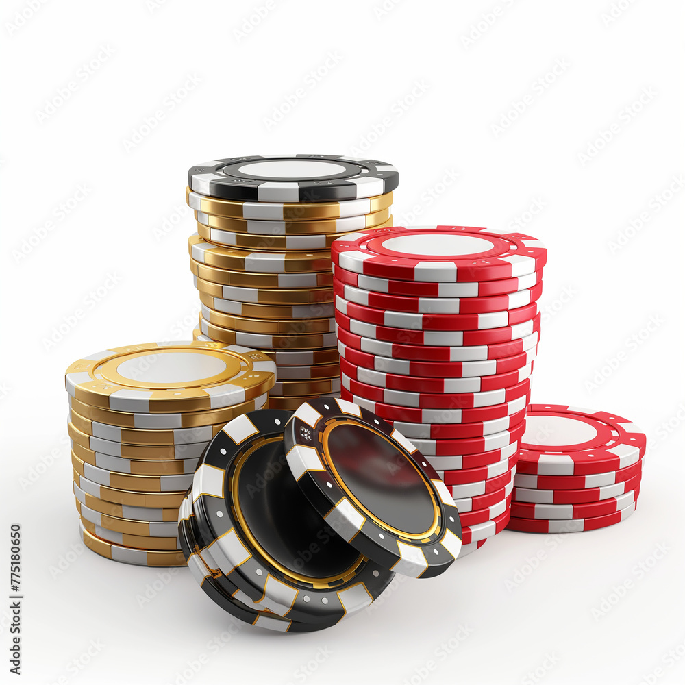 Luxury of the Casio poker chip on white background, Illustration Stock ...